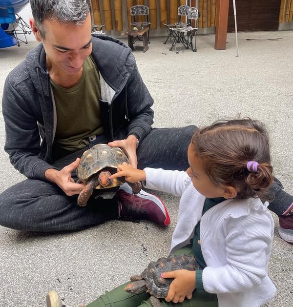 Tici Pinheiro mostra caçula acariciando diversos tipos de animais ...